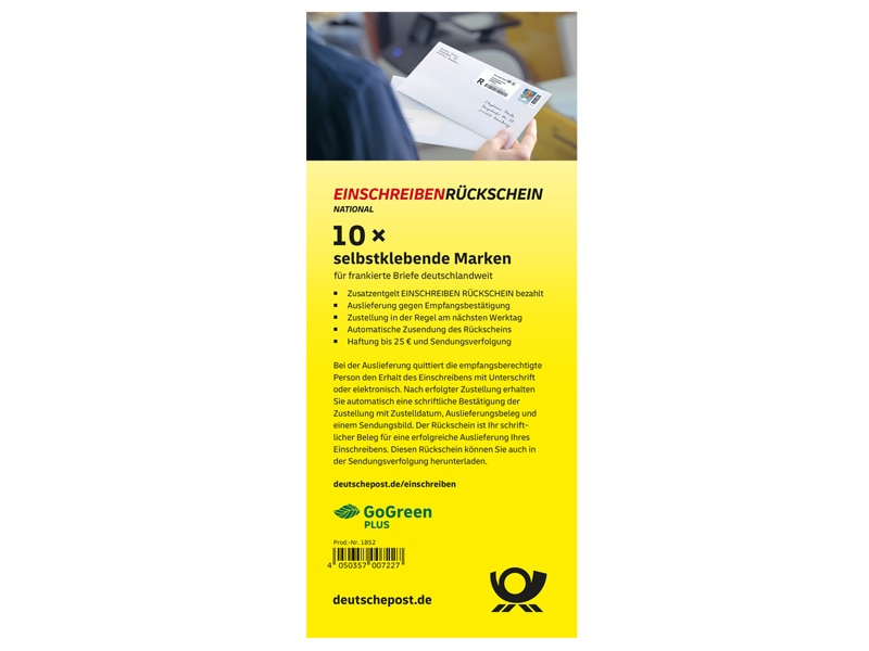 Einschreiben Rckschein International Ausfllen Anleitung