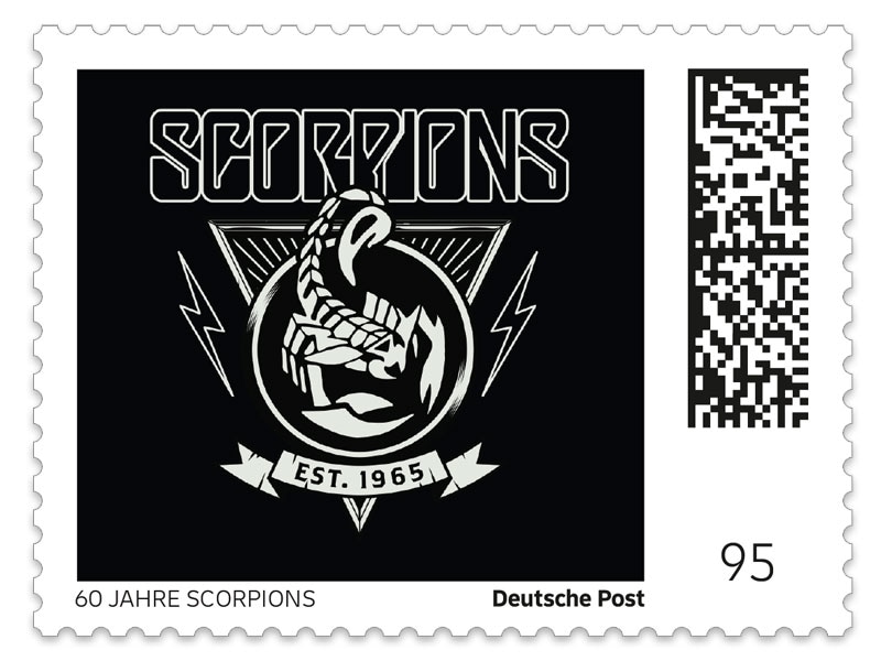 Limitierte Sonderedition "Scorpions" - T-Shirt "Universe", Briefmarke ...