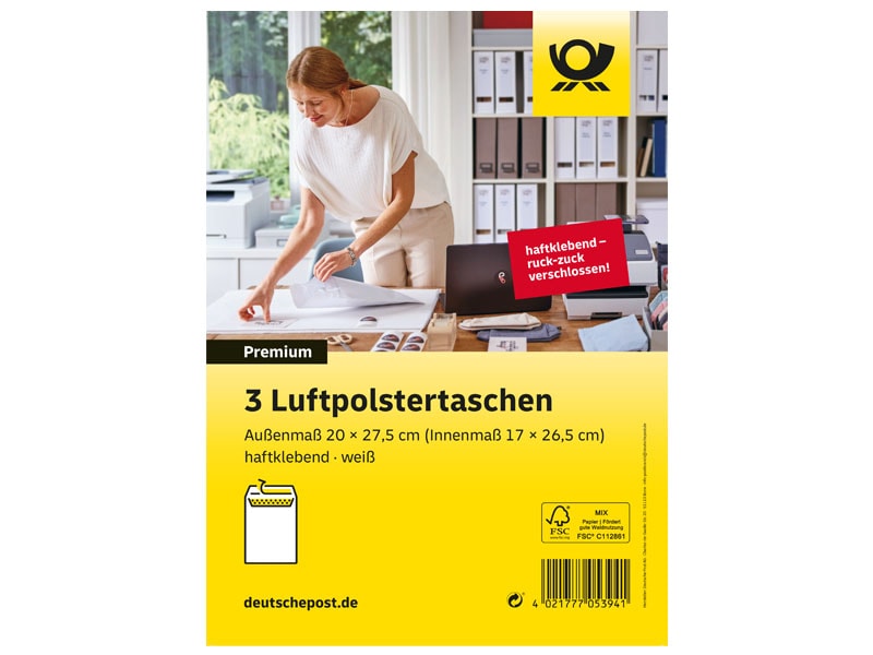 Deutsche Post Luftpolstertasche Typ D, weiß, 3 Stück | Shop Deutsche Post