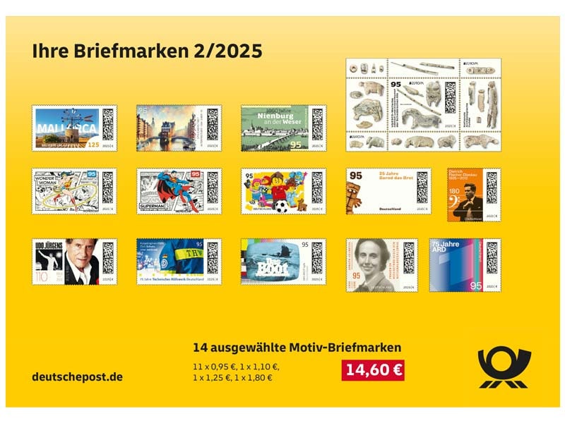 Steckkarte "Ihre Briefmarken 2/2025" | Shop Deutsche Post