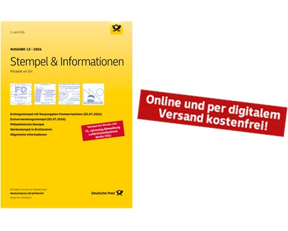 Stempel und Informationen - Aktuelle Ausgabe | Shop Deutsche Post